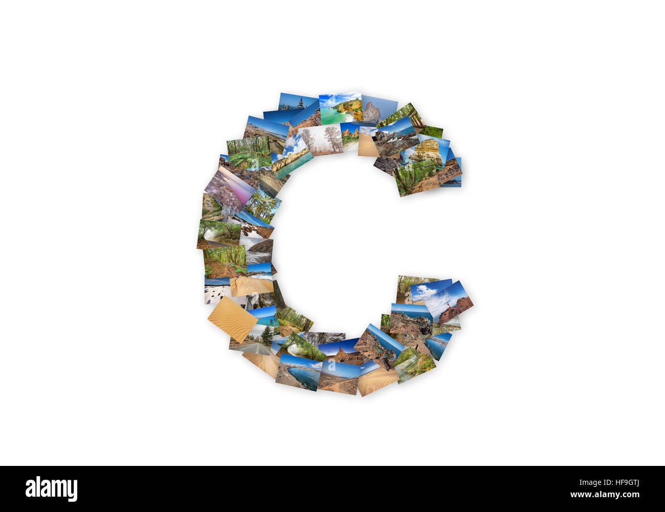 Letter C uppercase font shape alphabet collage made of my best ...