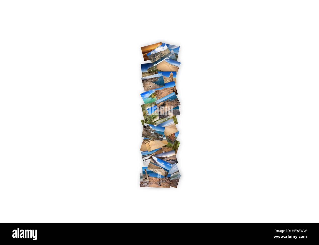 Letter I uppercase font shape alphabet collage made of my best ...