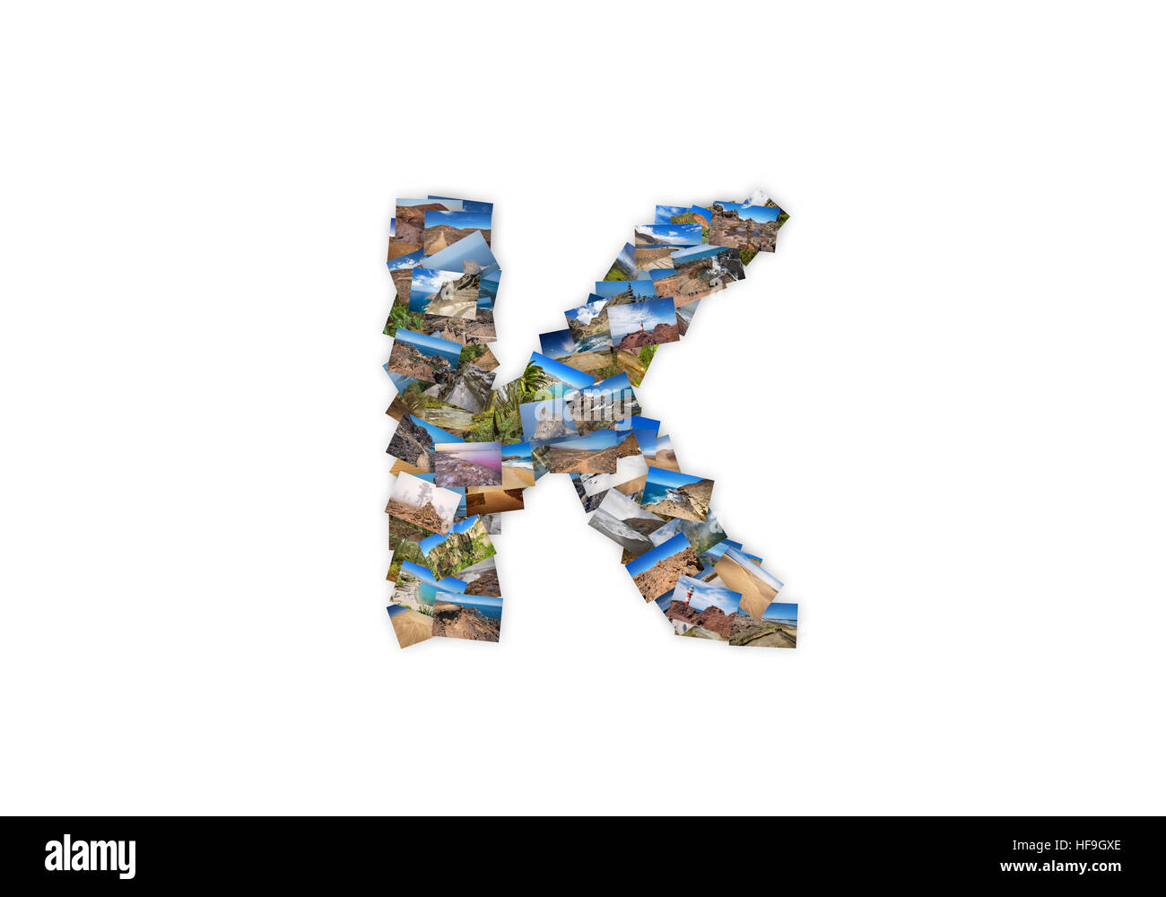 Letter K uppercase font shape alphabet collage made of my best ...