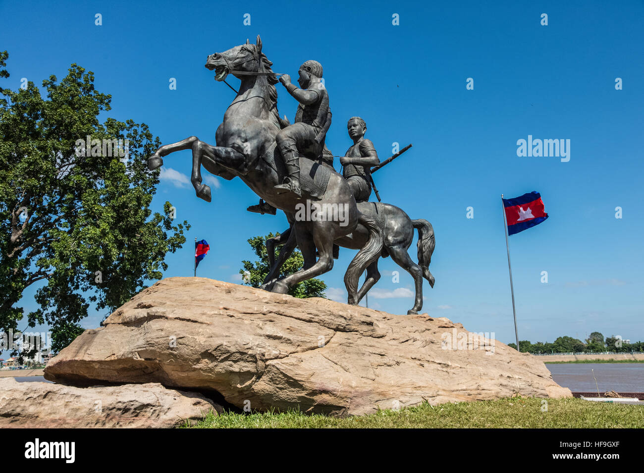 Khmer rouge flag hi-res stock photography and images - Alamy