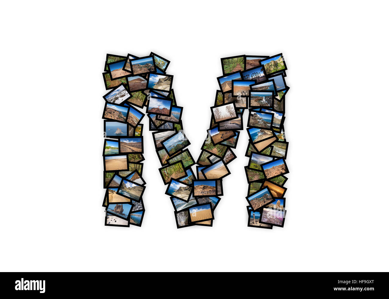 Letter M uppercase font shape alphabet collage made of my best ...