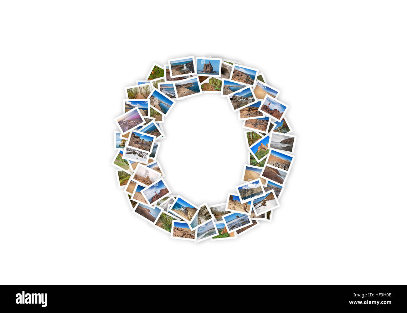 Letter O uppercase font shape alphabet collage made of my best ...