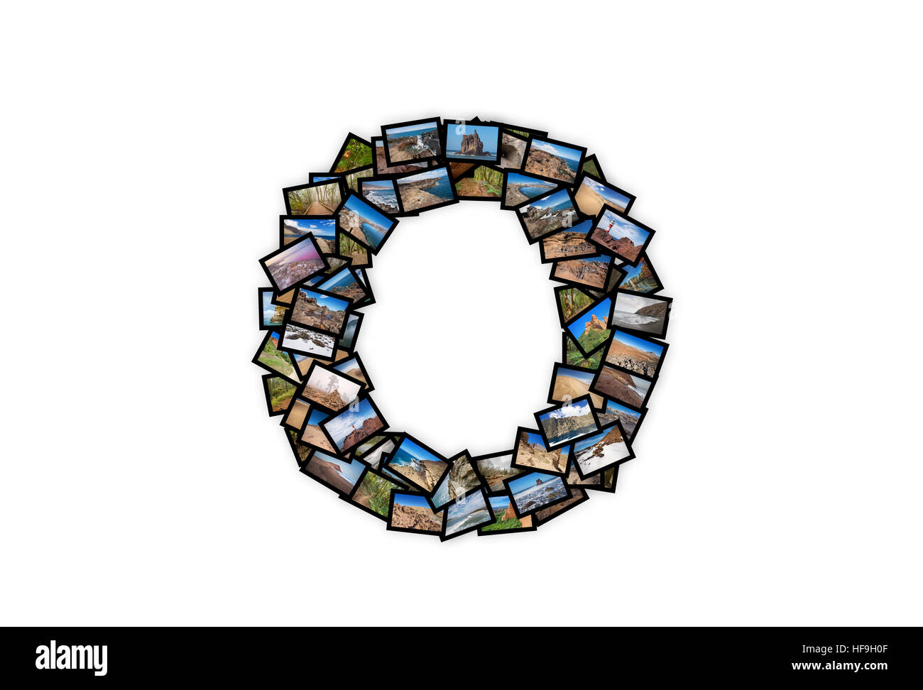 Letter O uppercase font shape alphabet collage made of my best ...