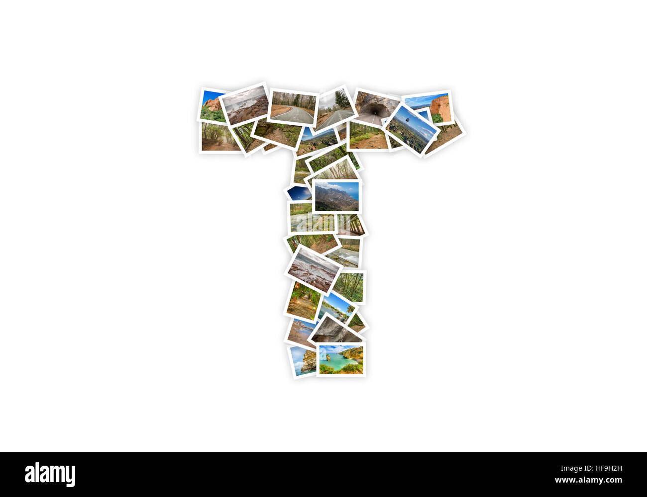 Letter T uppercase font shape alphabet collage made of my best ...