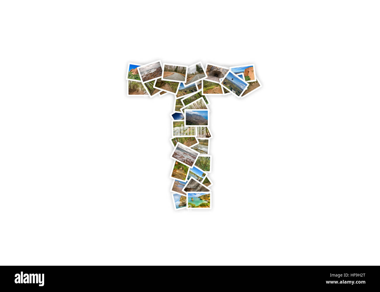 Letter T uppercase font shape alphabet collage made of my best ...