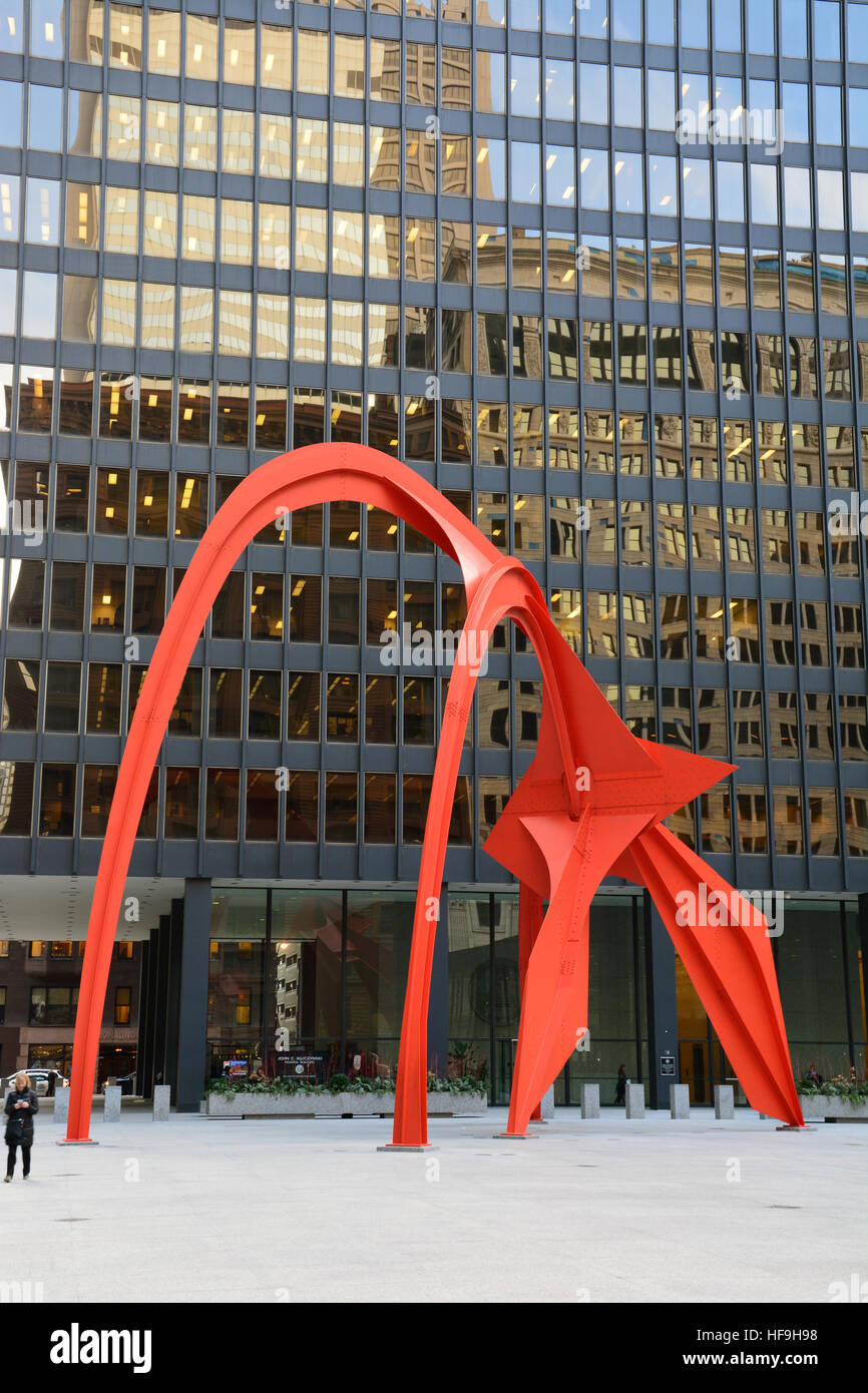 Calder's flamingo by alexander calder hi-res stock photography and ...