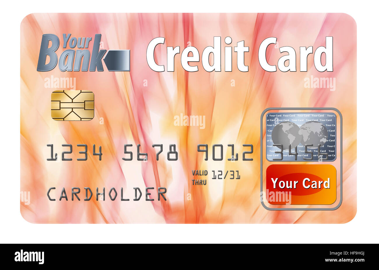 Hologram on visa credit card Cut Out Stock Images & Pictures - Alamy