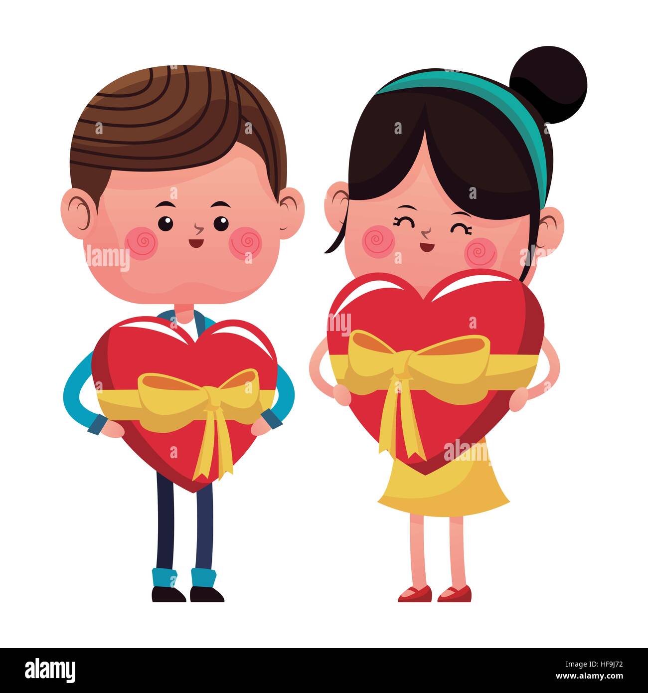 Drawing heart big ribbon Stock Vector Images - Alamy