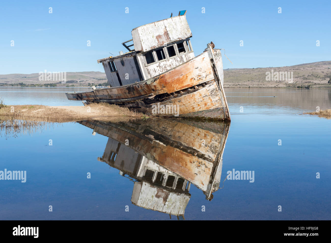 Shipwreck near Point Reyes National Seashore. Inverness, Point Reyes ...