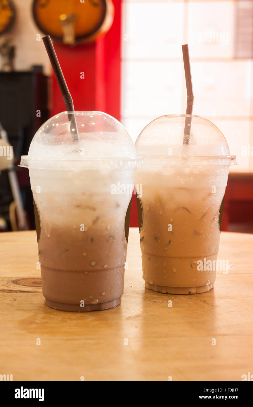 Iced coffee in coffee shop, stock photo Stock Photo - Alamy