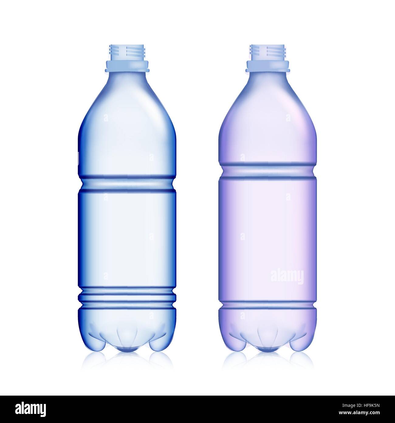 Empty Transparent Bottle. Set Realistic Blank. Vector Template ...