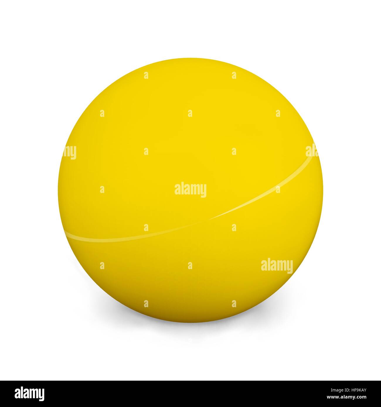 Ping Pong Ball Isolated On White Background. Photo Realistic 3d Yellow ...