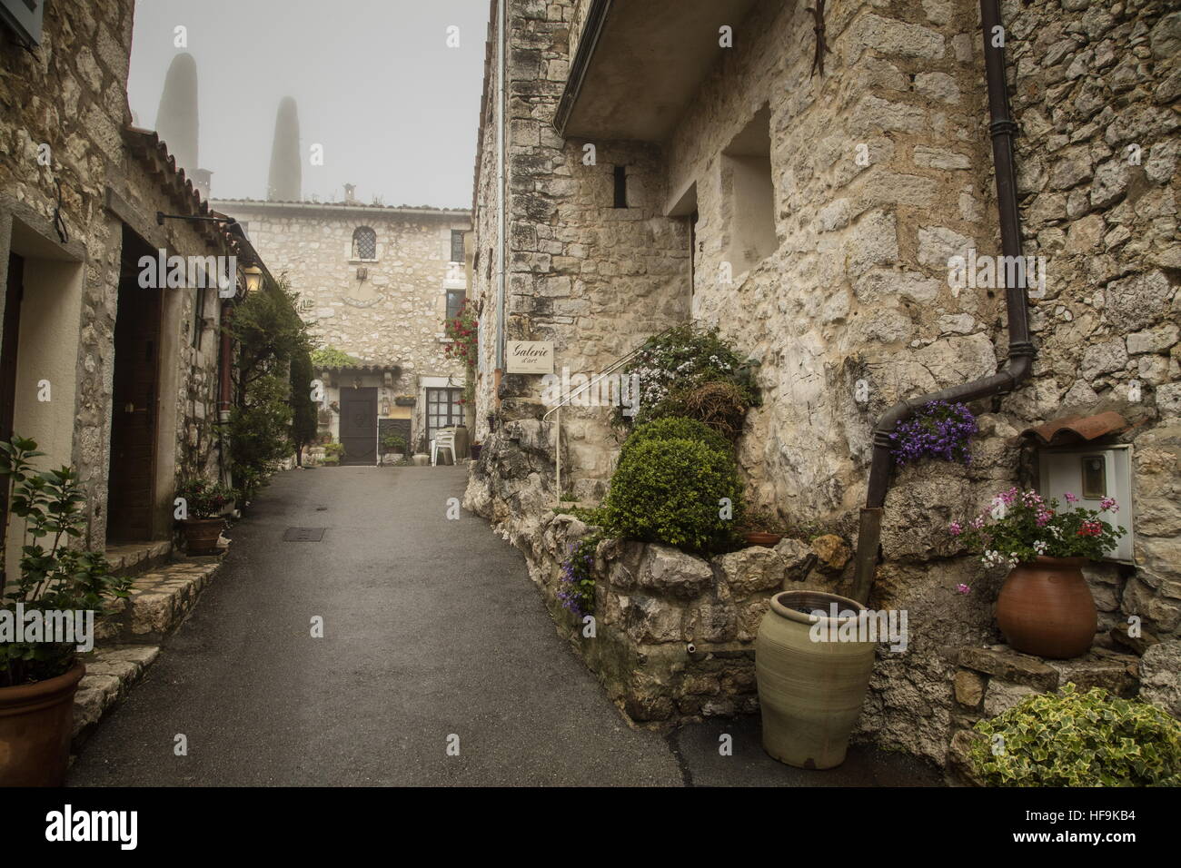 Street in old village of Gourdon, Provence, France Stock Photo - Alamy