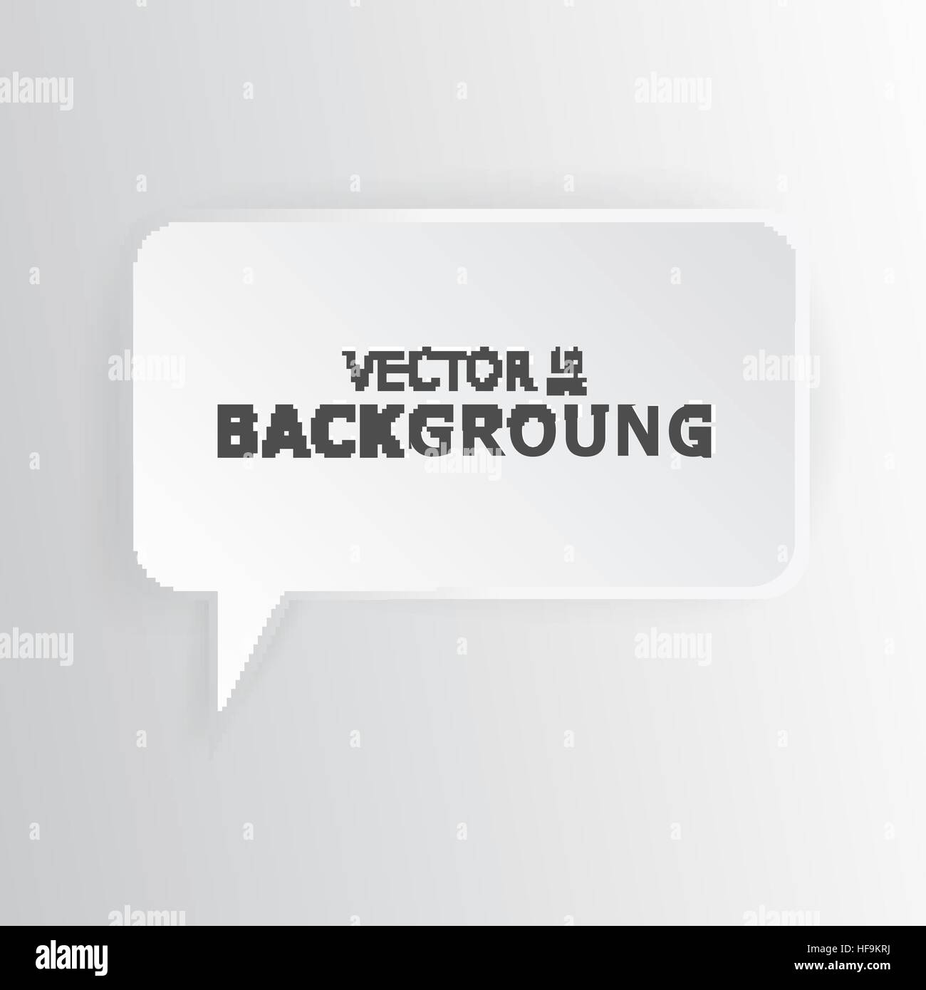 Abstract Speech Bubble. Vector White Sticker On Gray Paper Background ...