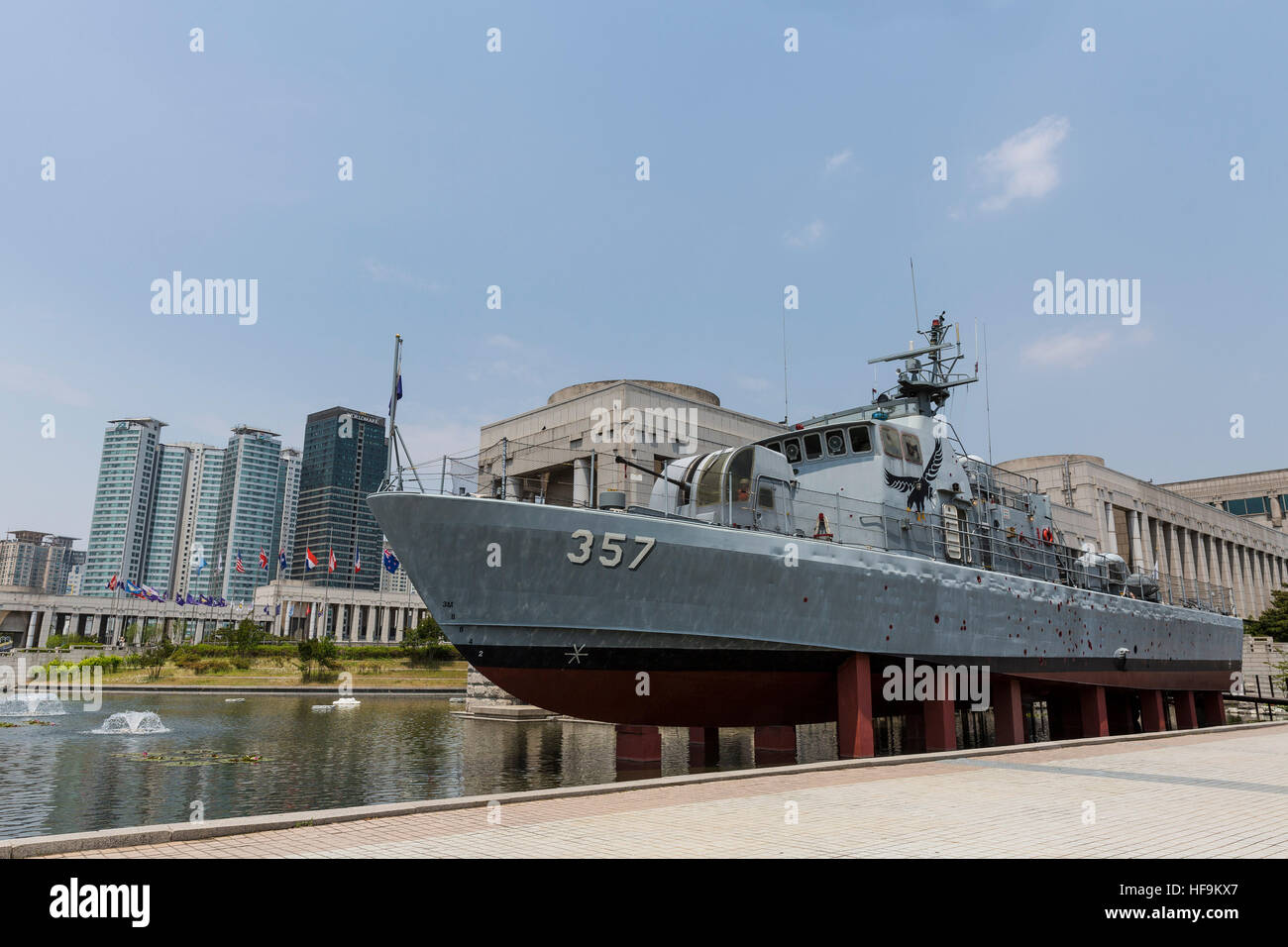 Life-size replica of the PKM-class Chamsuri Warship no. 357, the vessel ...