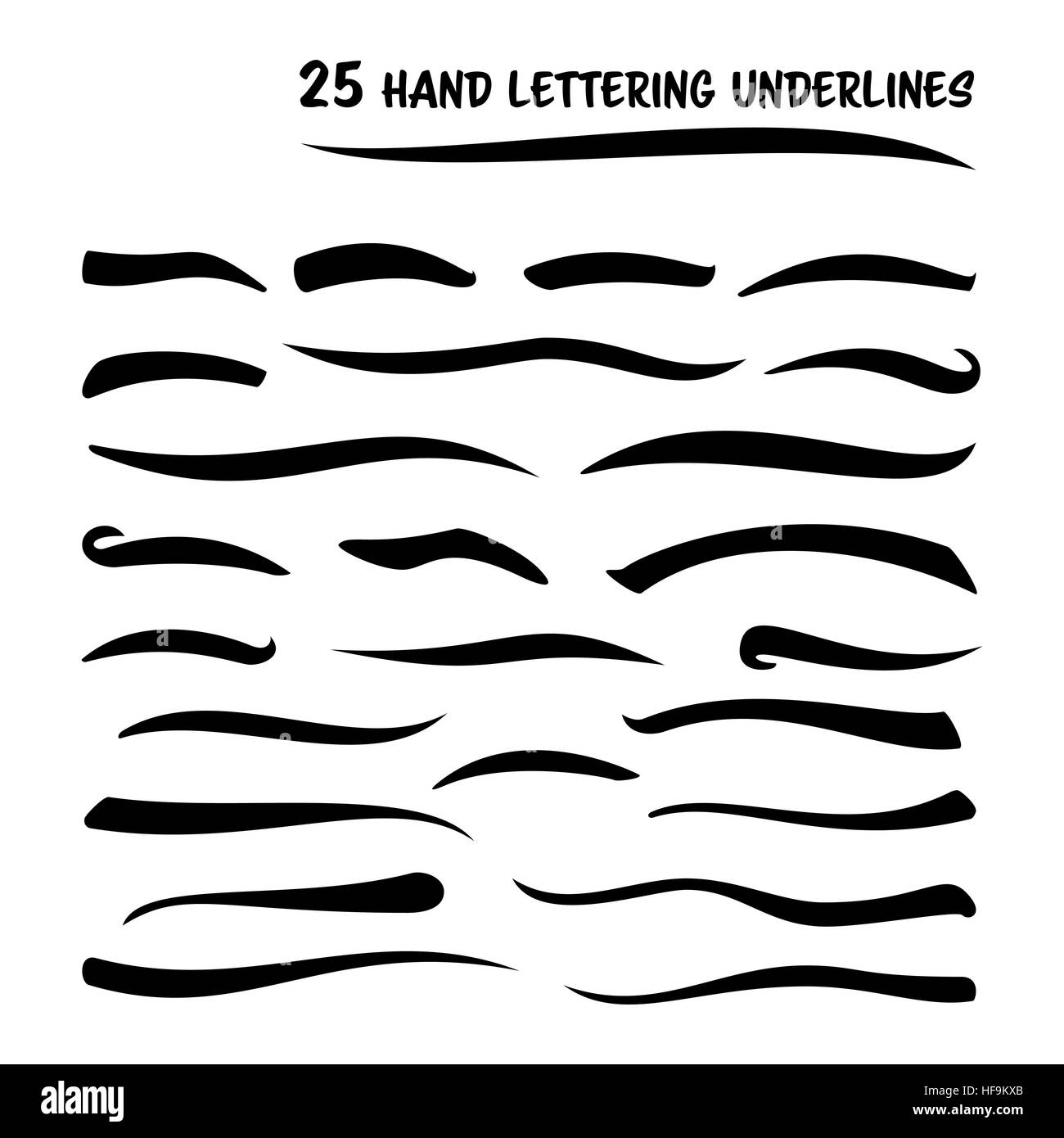 Underlines vector vectors hi-res stock photography and images - Alamy