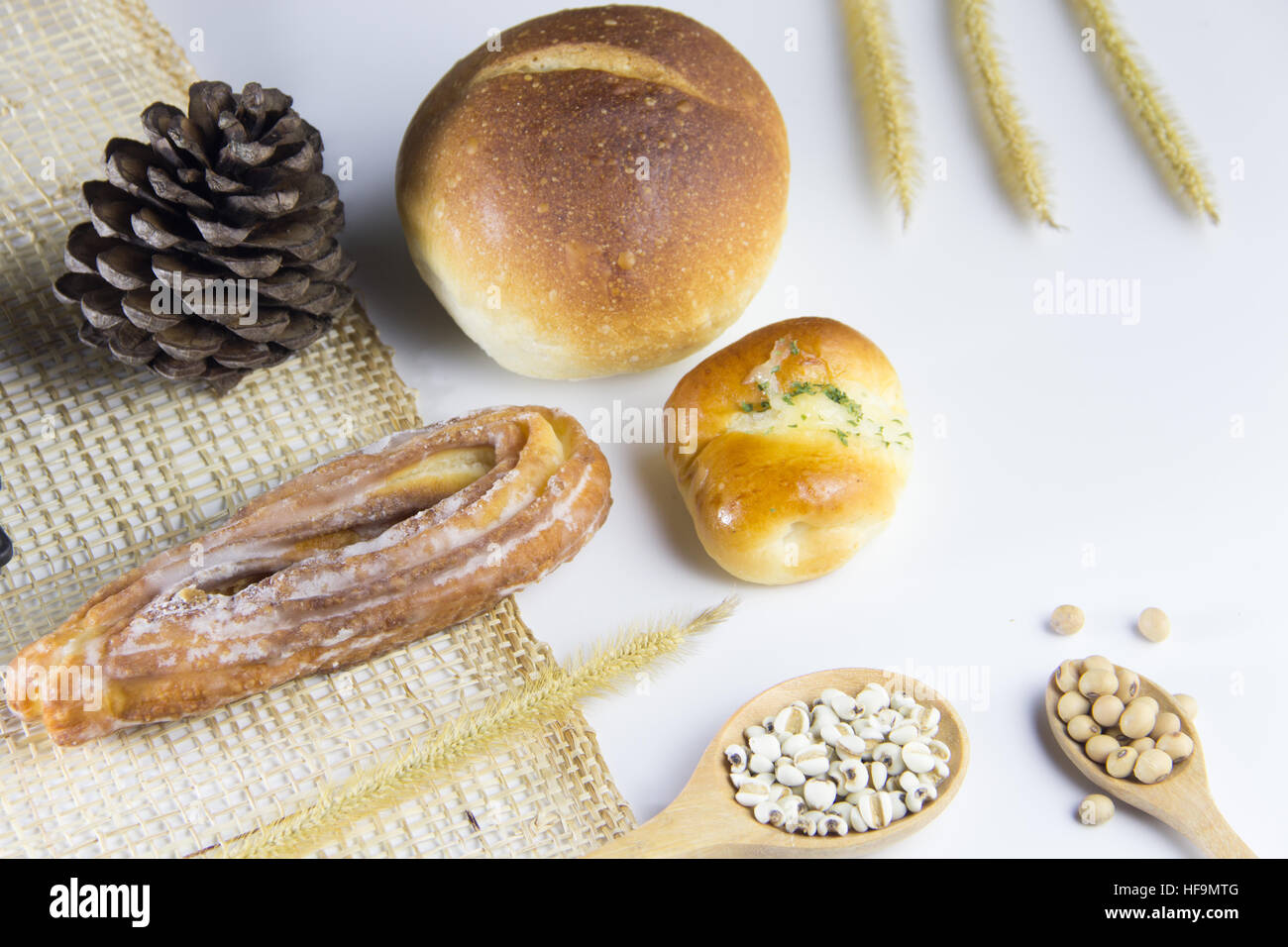 bakery and bread, top view copy space Stock Photo - Alamy