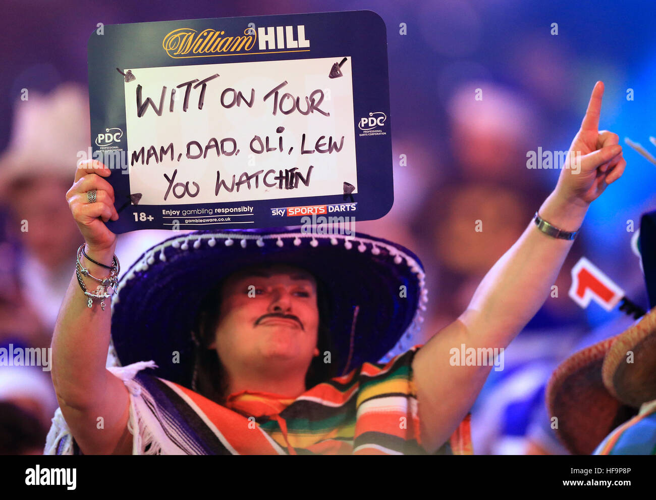 A Darts fan during day eleven of the William Hill World Darts ...