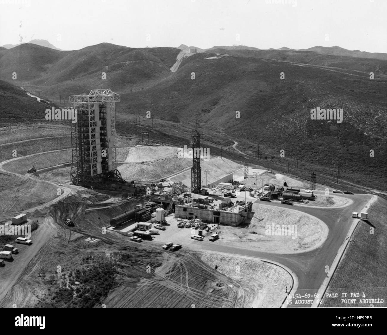 A photograph from the Atlas Collection depicting a rocket during its ...