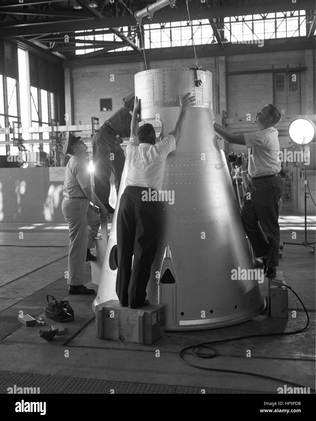 A photograph from the Atlas Collection showing a spacecraft in orbit ...