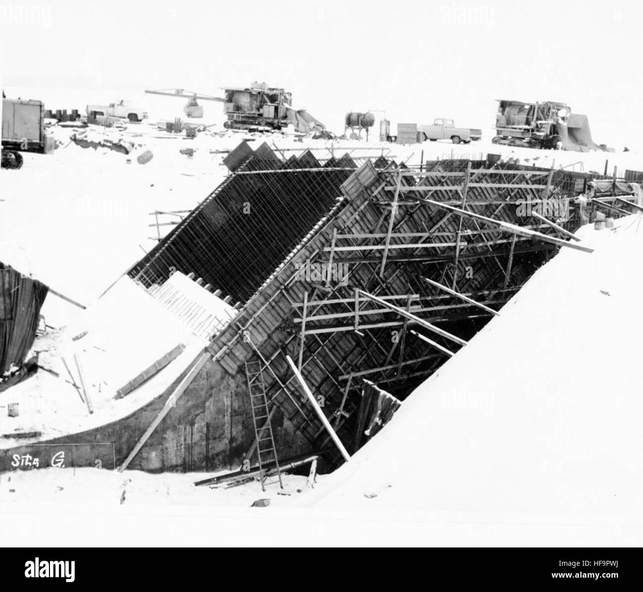 This image from the Atlas Collection depicts engineers performing final ...