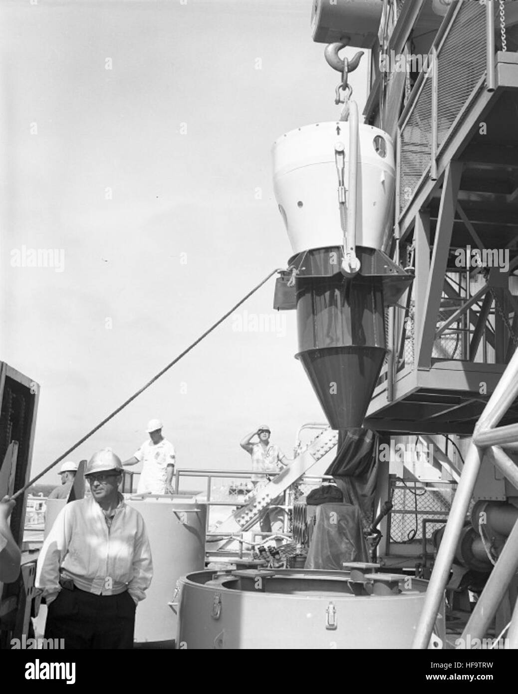 Photograph from the Atlas Collection showing a large cargo ship docked ...