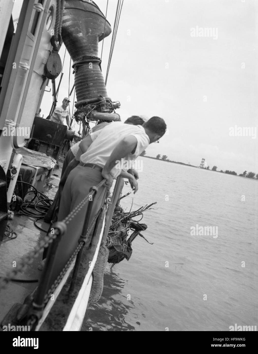 A photo from the Atlas Collection showing a vintage cargo ship docked ...