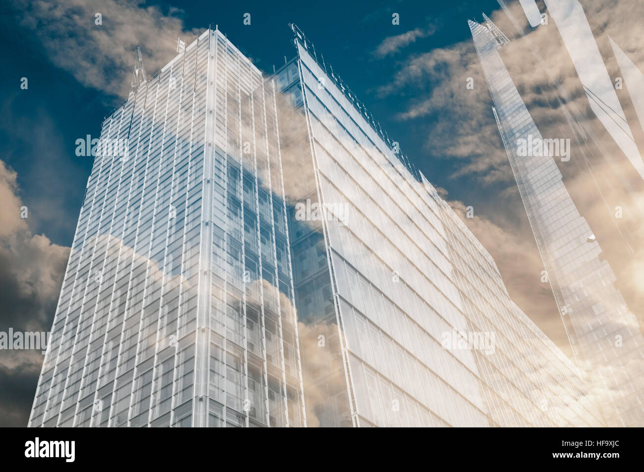 Modern city office buildings with glass windows Stock Photo - Alamy