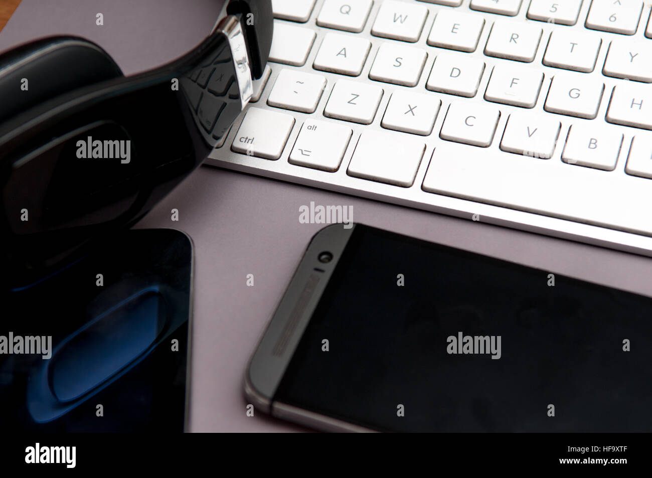 Communication technology equipment still life Stock Photo - Alamy