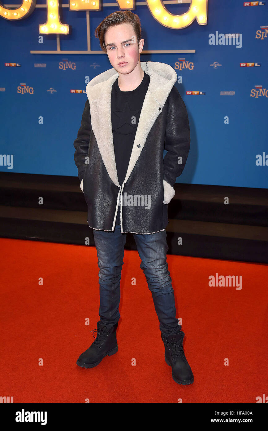 European premiere of 'Sing' at Cinedom movie theater. Featuring: Mike ...