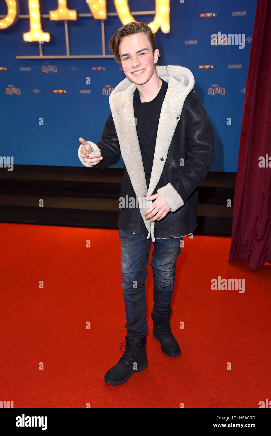 European premiere of 'Sing' at Cinedom movie theater. Featuring: Mike ...