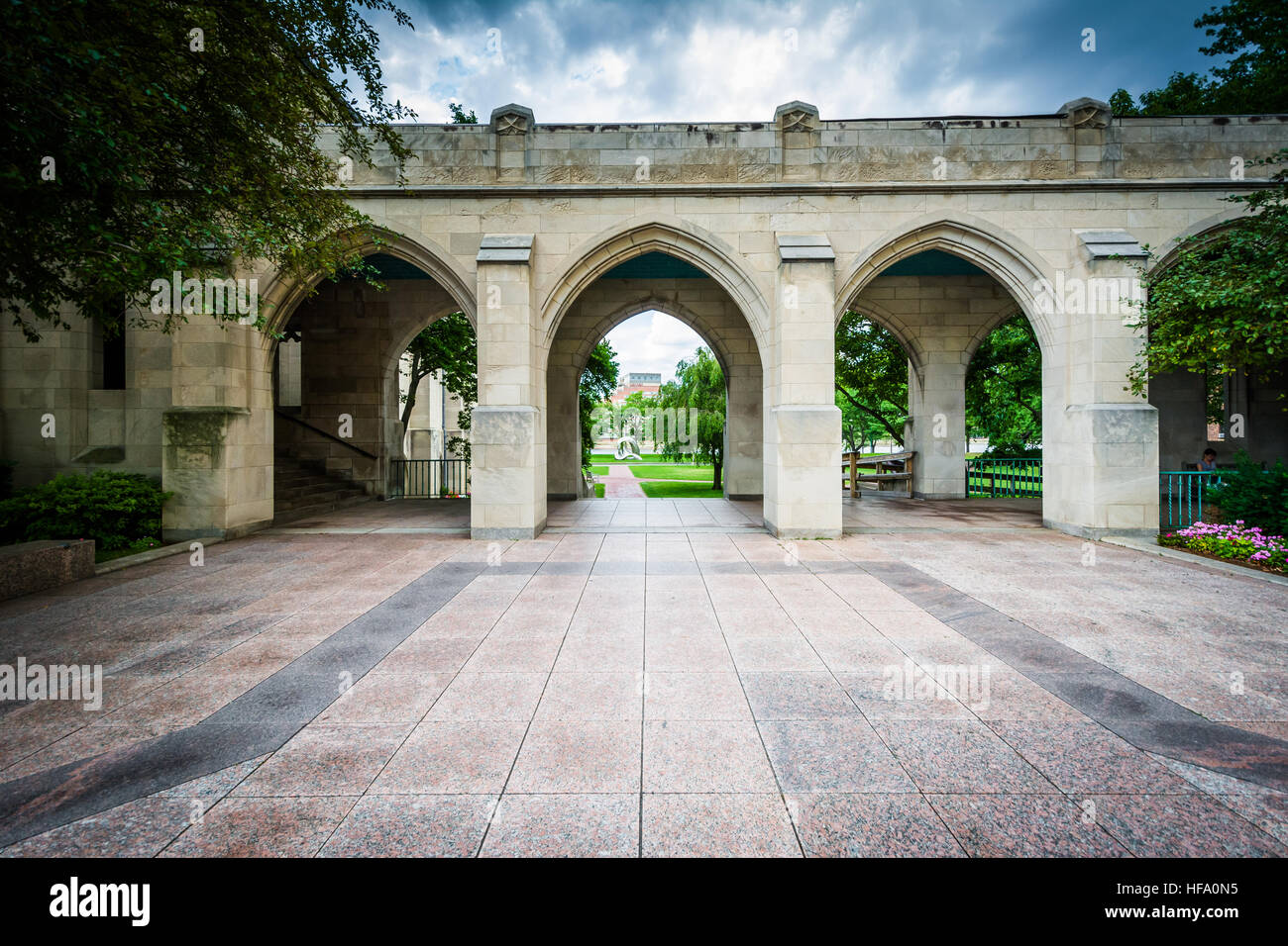 Arches at Marsh Plaza at Boston University, Boston, Massachusetts Stock ...