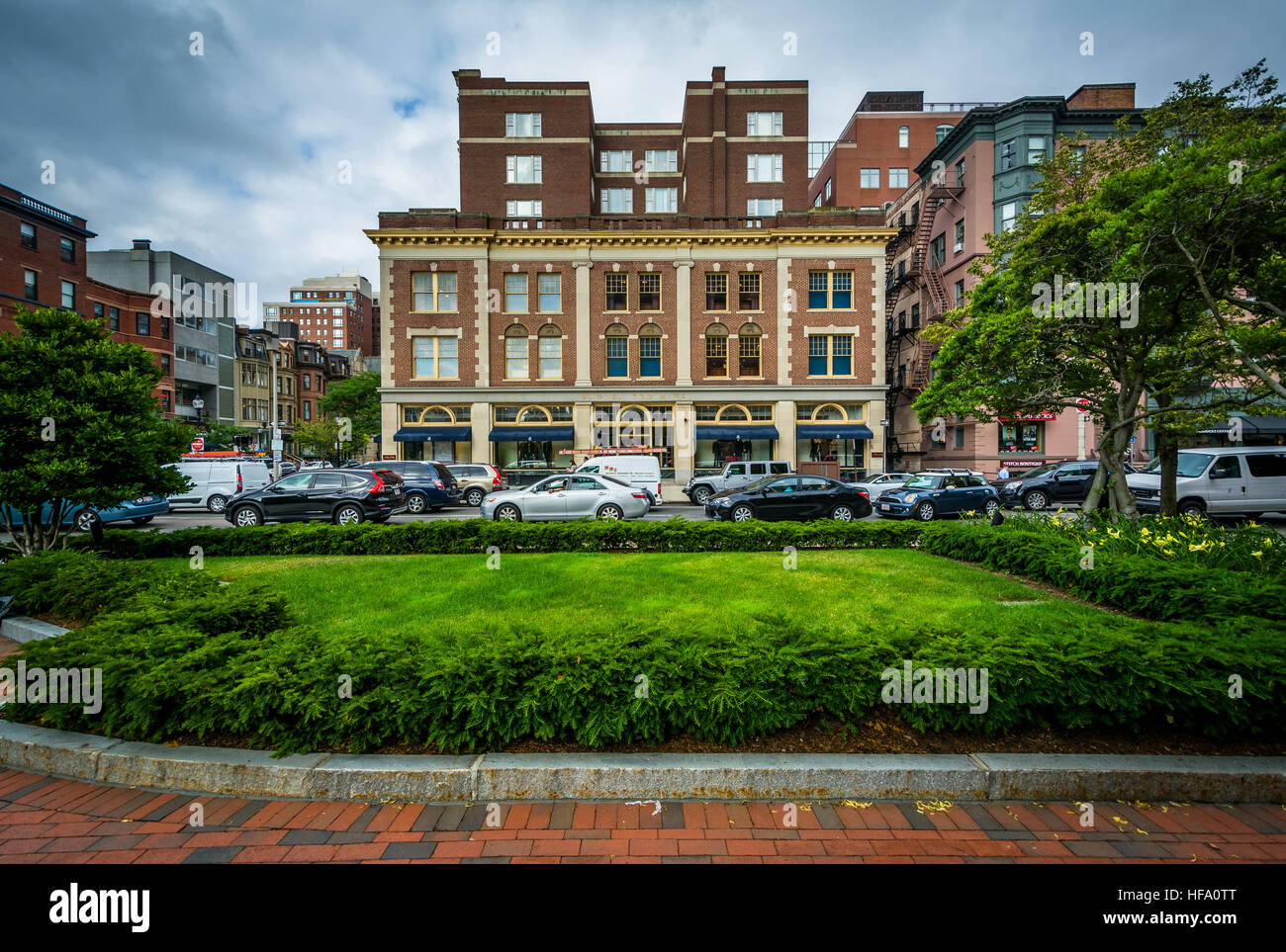 Buildings along Berkeley Street, in Back Bay, Boston, Massachusetts ...
