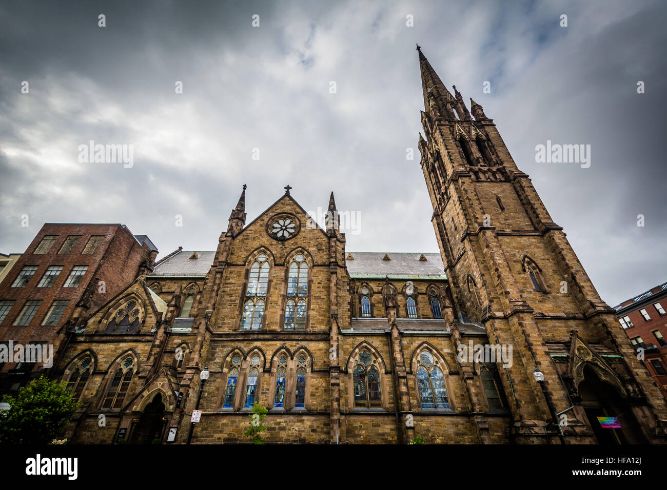 Church of the Covenant, in Back Bay, Boston, Massachusetts Stock Photo ...