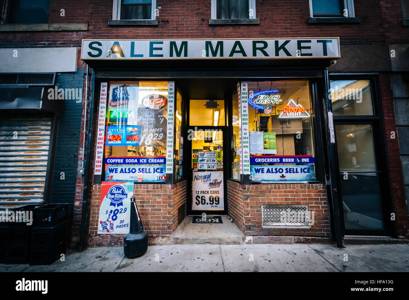 Convenience store in the North End of Boston, Massachusetts Stock Photo ...