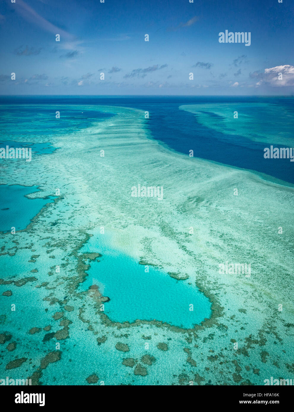 Great Barrier Reef from above, Queensland, Australia Stock Photo - Alamy
