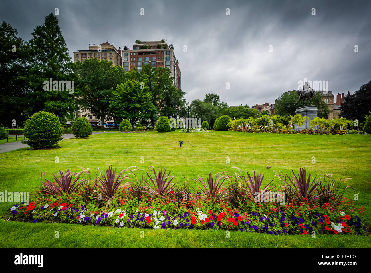 Gardens at the Public Garden, in Boston, Massachusetts Stock Photo - Alamy