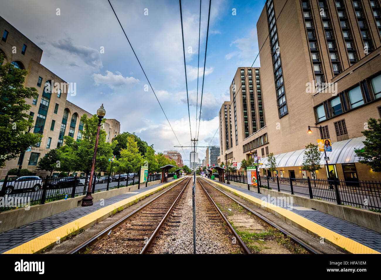 Green line train boston hi-res stock photography and images - Alamy