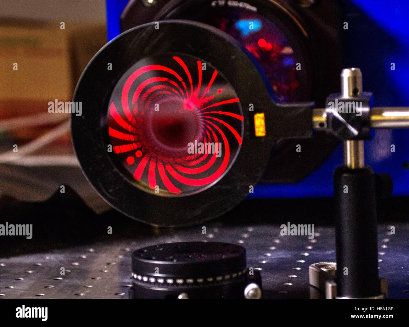 A NASA team conducts tests on new optical technology designed to ...
