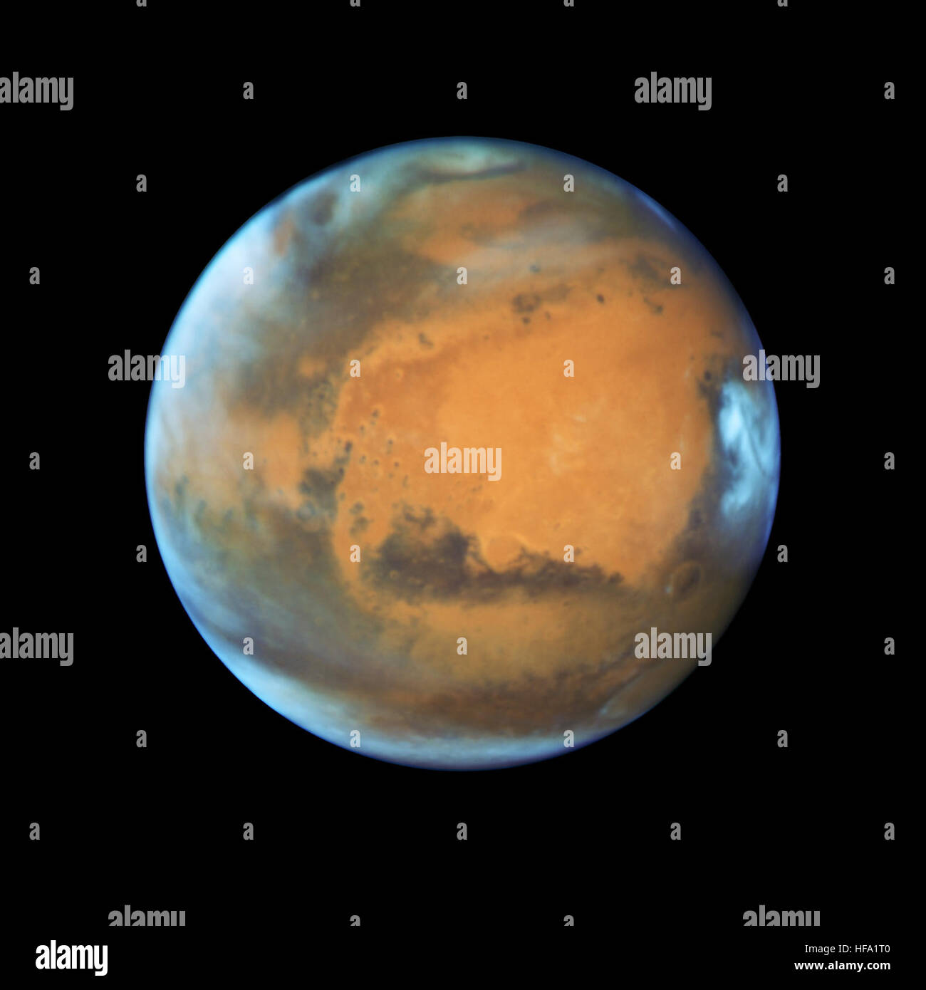 A new portrait of Mars captured by the Hubble Space Telescope reveals ...