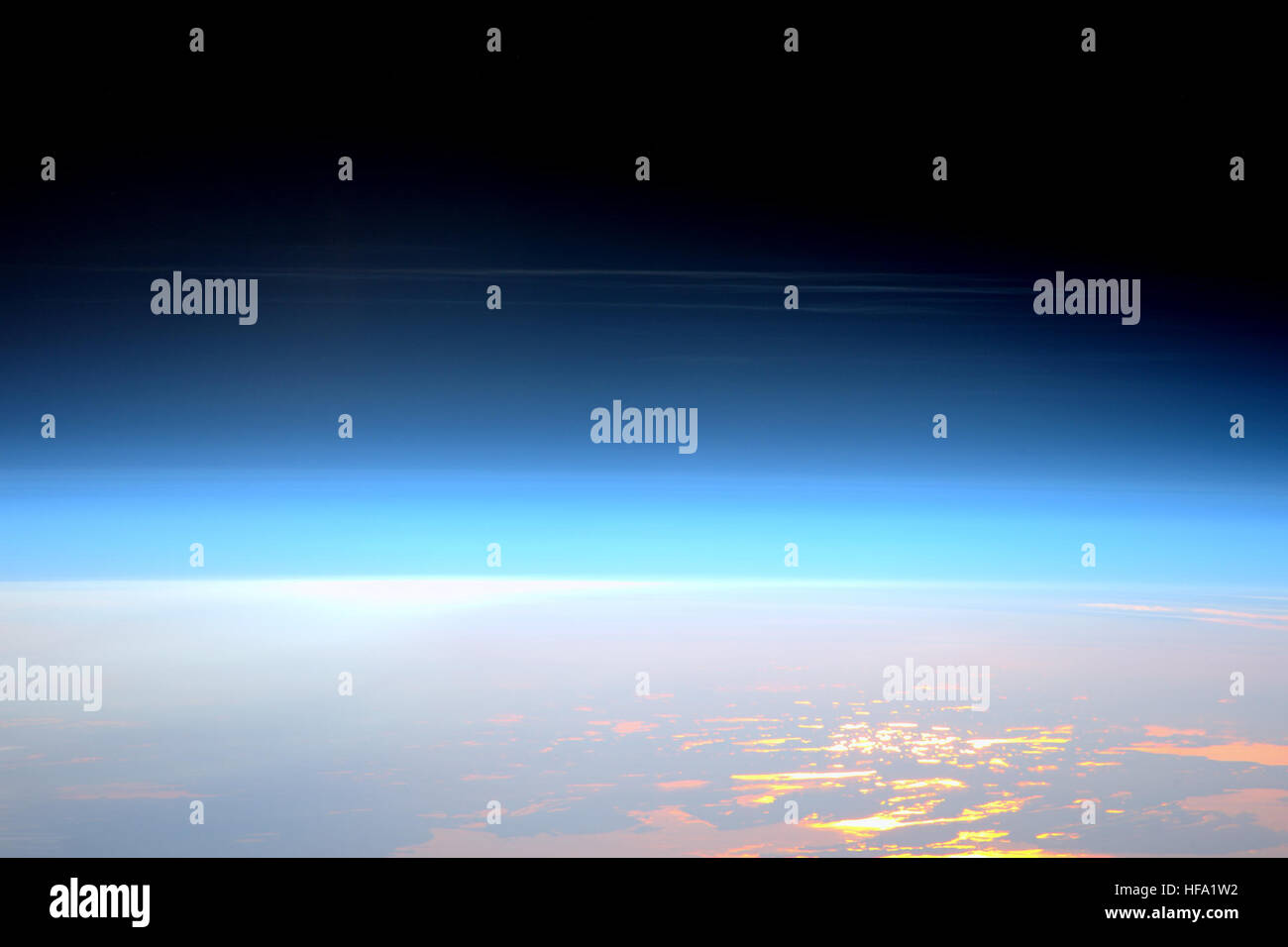 This image taken from the International Space Station (ISS) shows a ...