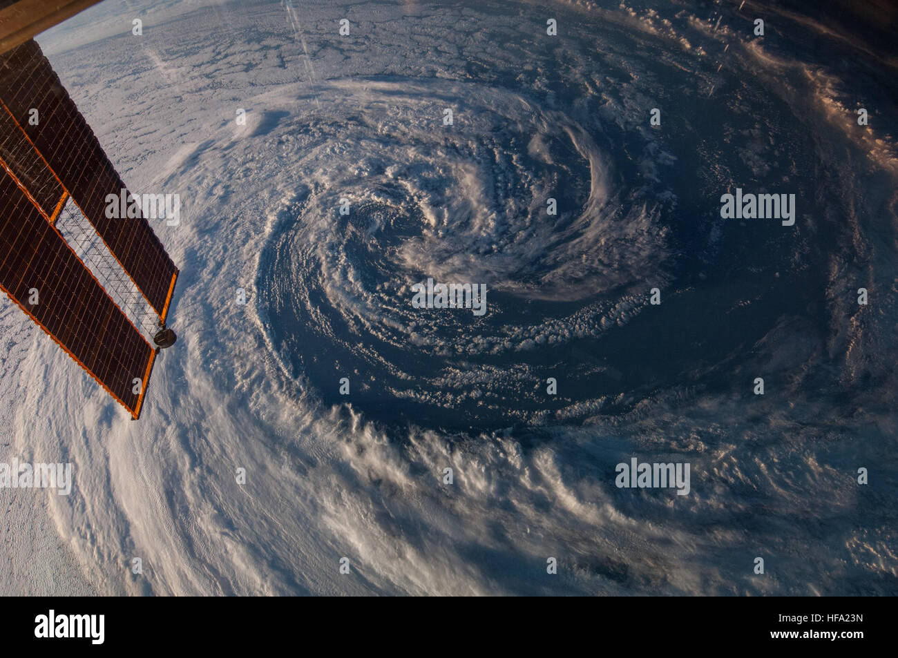A photograph taken by the International Space Station (ISS) during ...