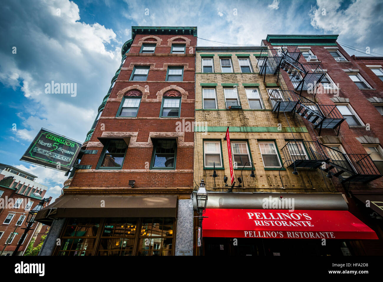 Historic buildings in the North End of Boston, Massachusetts Stock ...