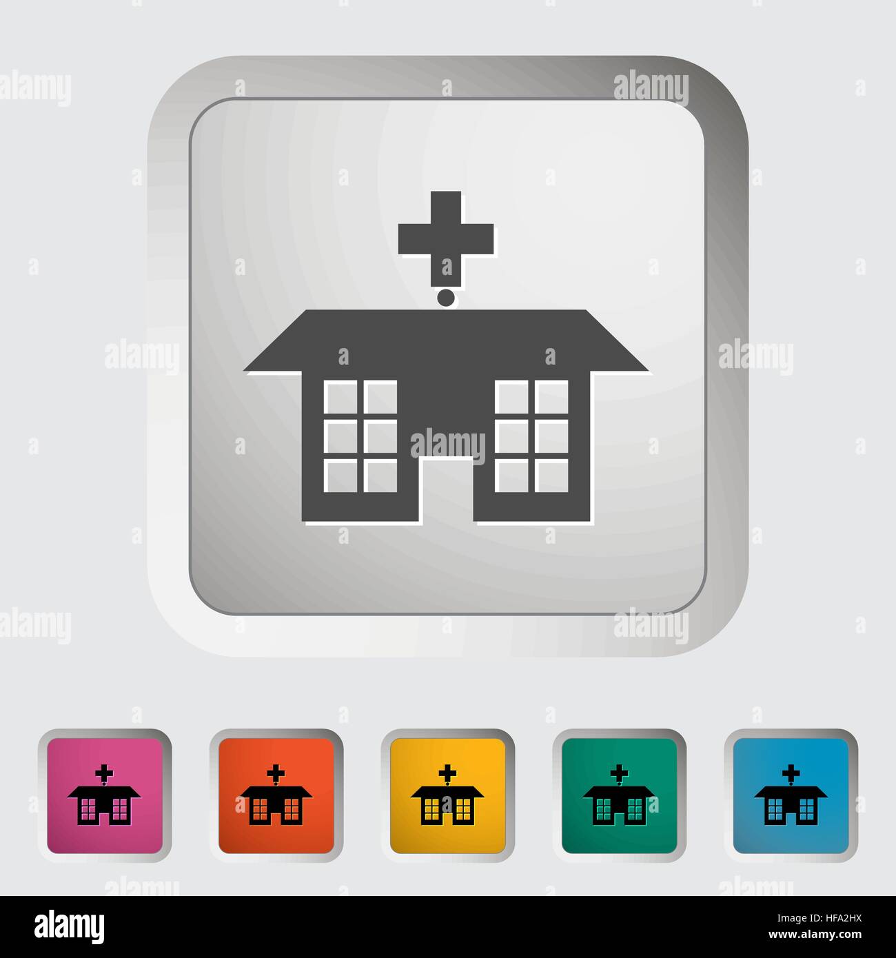Hospital. Single icon. Vector illustration Stock Vector Image & Art - Alamy