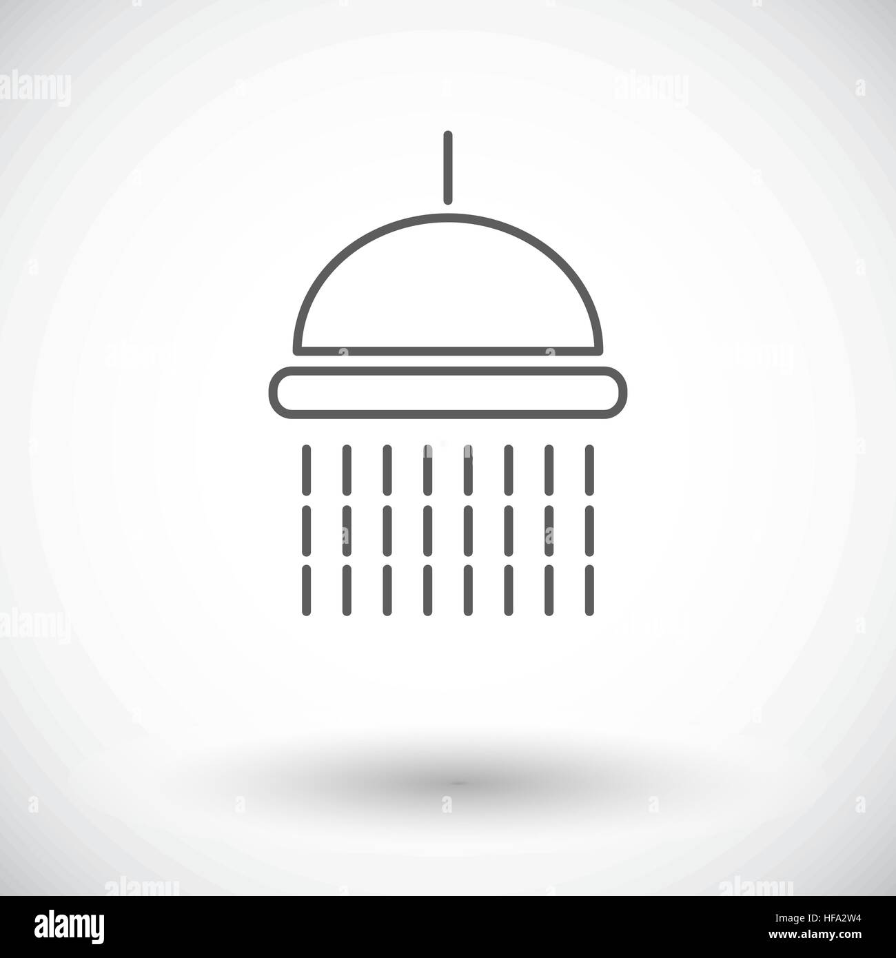 Shower. Single flat icon on white background. Vector illustration Stock ...