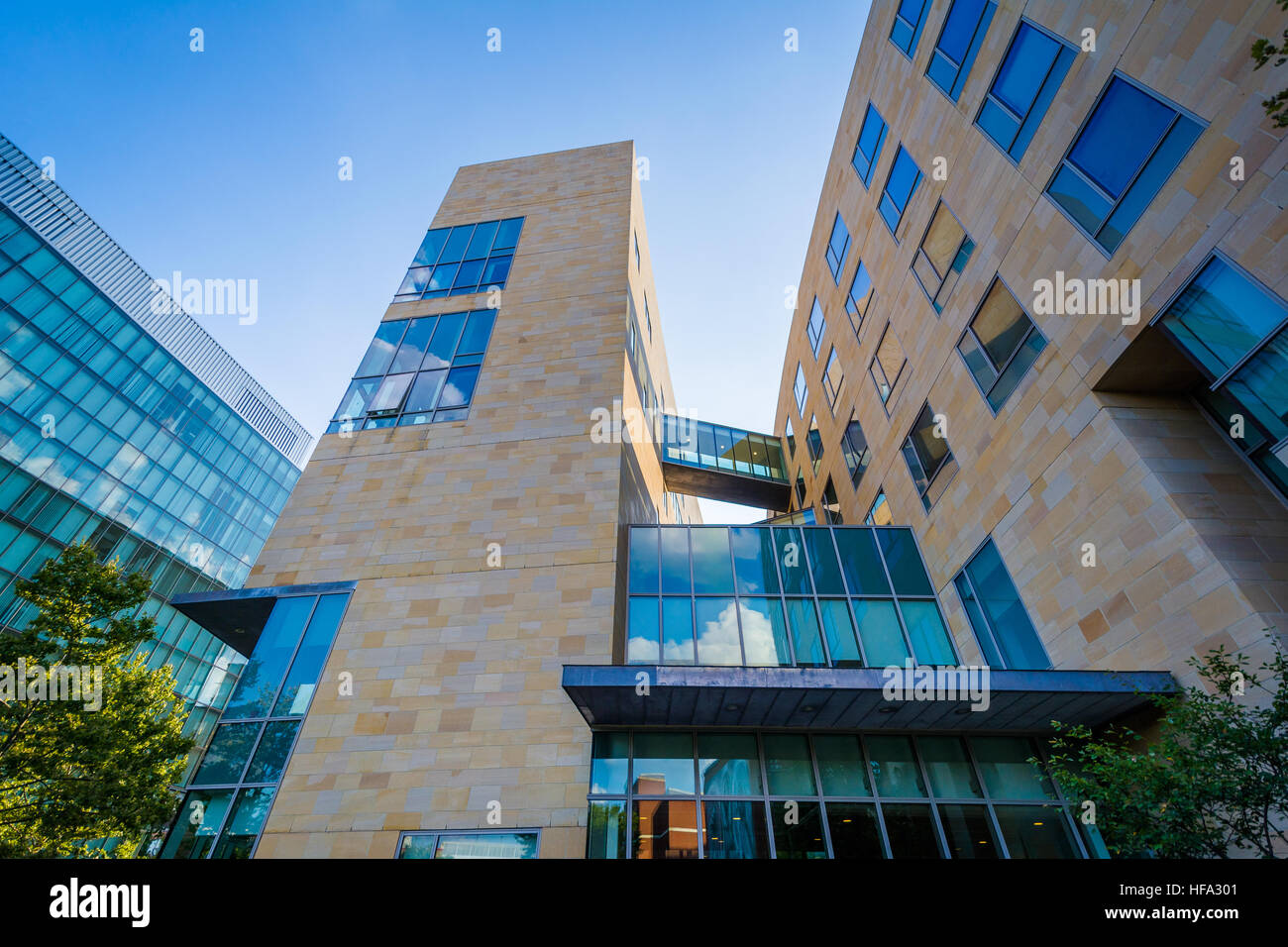 Modern building at Northeastern University, in Boston, Massachusetts ...