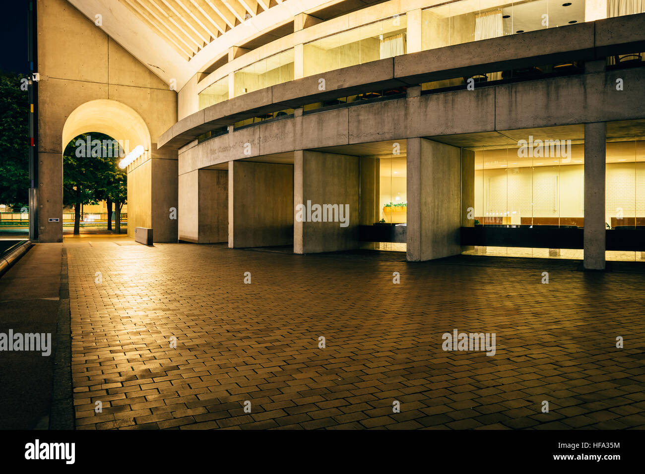 Reflection Hall at night, at the Christian Science Plaza in Boston ...