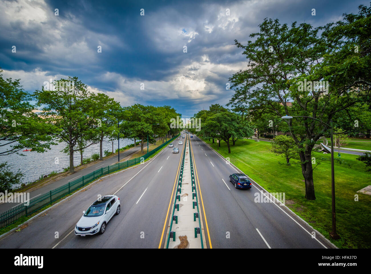 Storrow Drive, at Boston University, in Boston, Massachusetts Stock ...