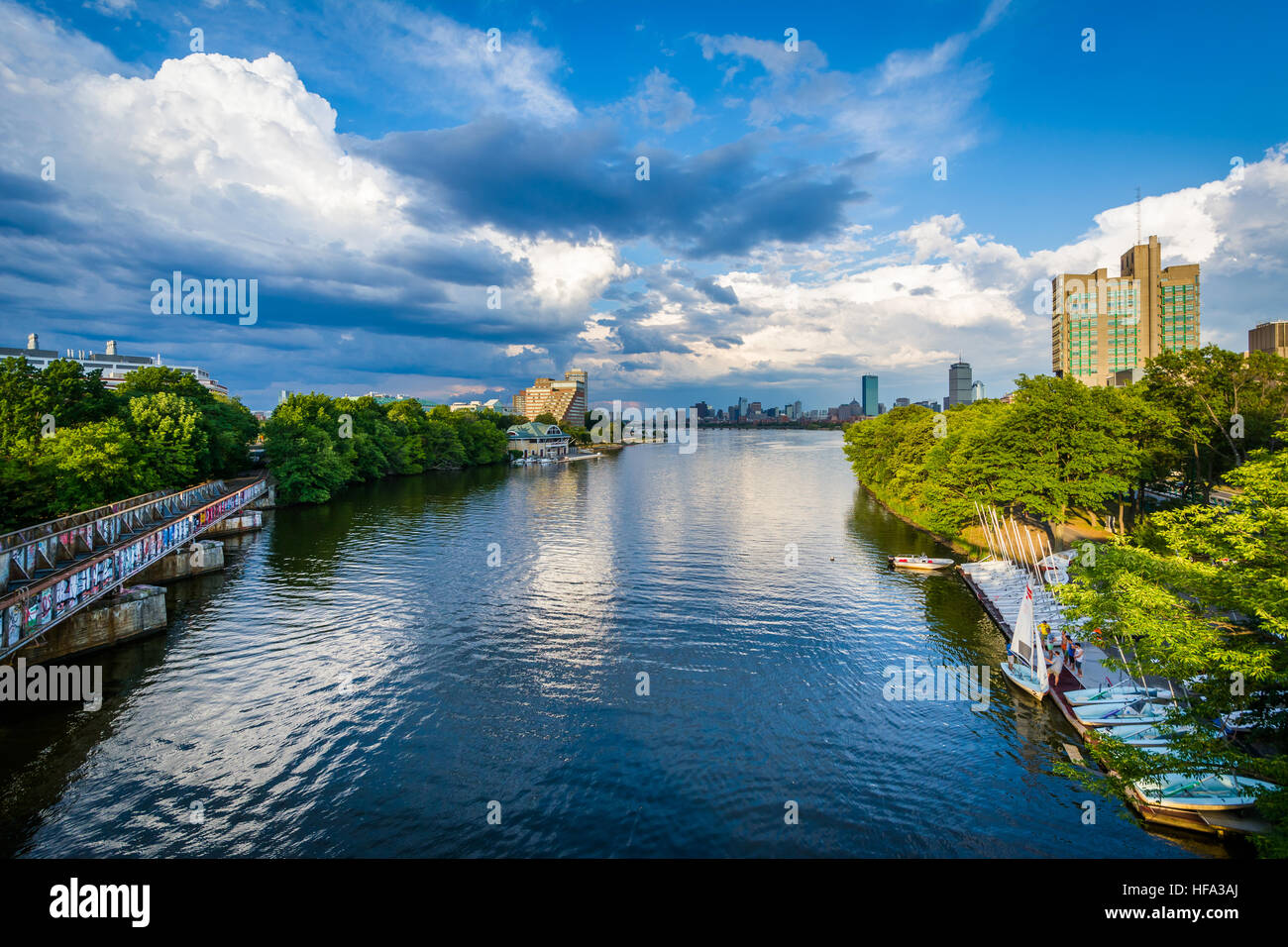 The Charles River at Boston University, in Boston, Massachusetts Stock ...
