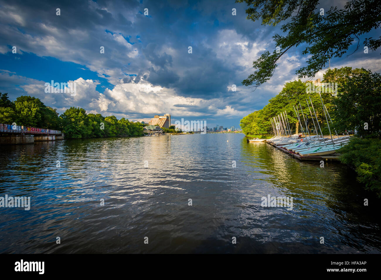 The Charles River at Boston University, in Boston, Massachusetts Stock ...